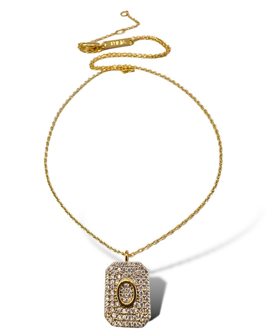 INITIAL PAVE TAG - O – Glamourlyss Design